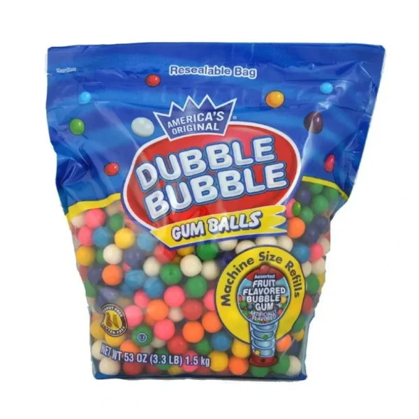 Candy>Dubble Bubble Gumball 53 oz. Bag - SweetChocolate